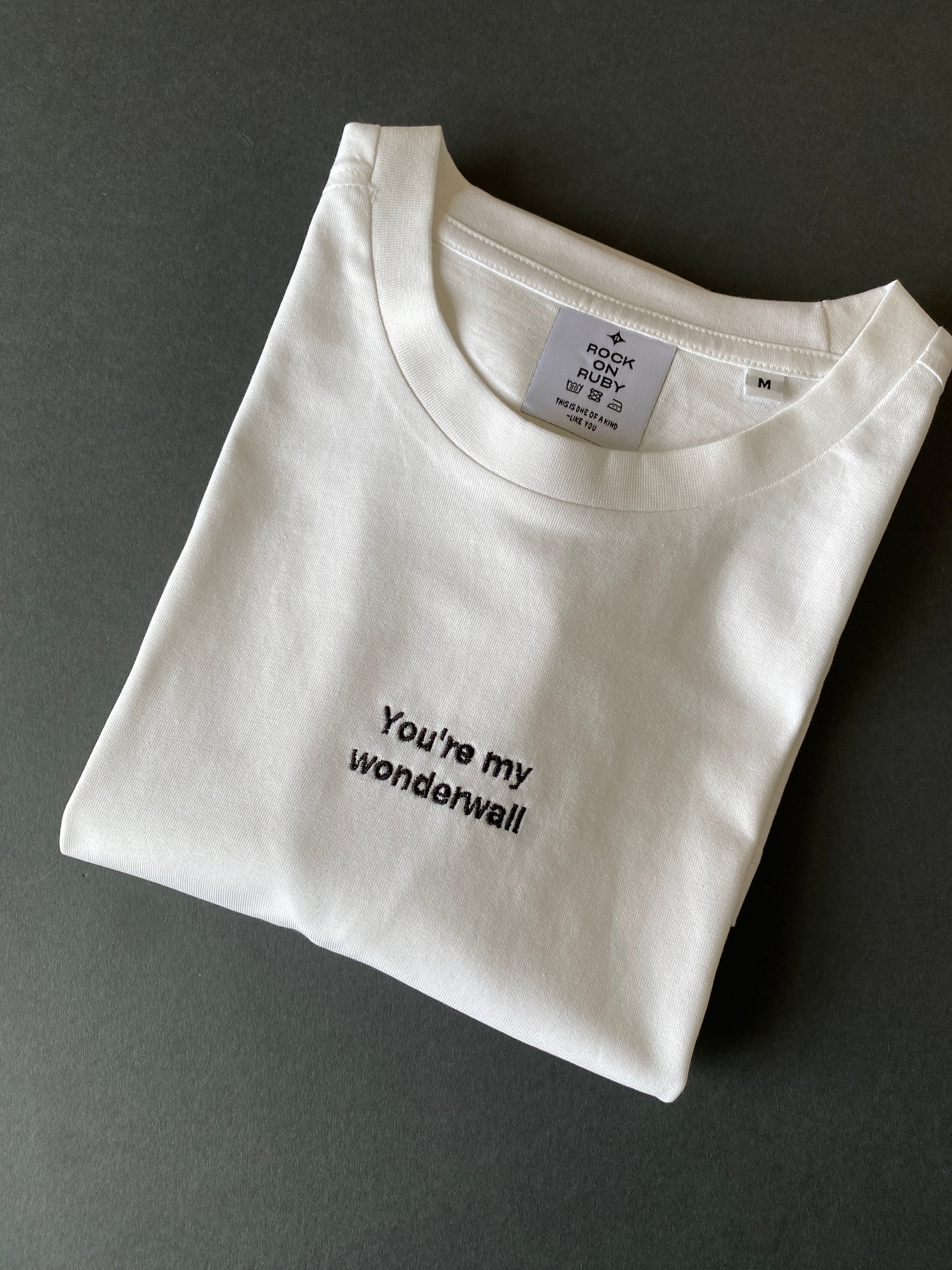 Embroidered Custom Word T Shirt By Rock On Ruby