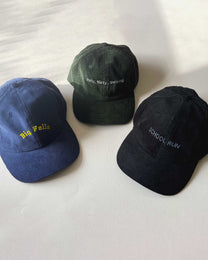 Embroidered Personalised Slogan Cord Cap – Rock On Ruby